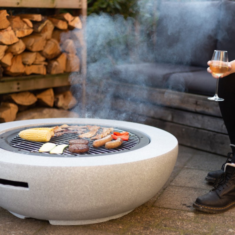 Brasero exterieur 2 en 1 - barbecue - chauffe terrasse - Jardiprotec