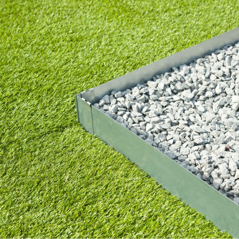 Bordure de jardin métal droite acier galva H10cm - Jardiprotec