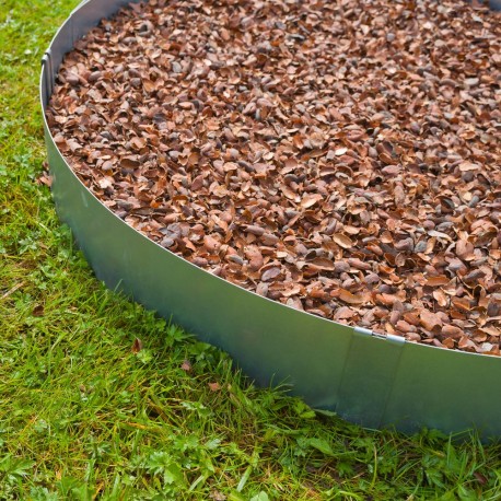 Bordure de jardin métal droite acier galva H10cm - Jardiprotec