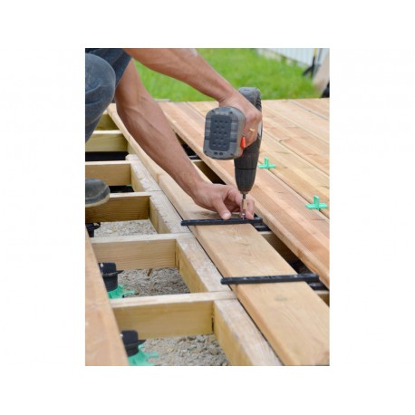Kit fixation invisible pour lames de terrasse bois - Jardiprotec