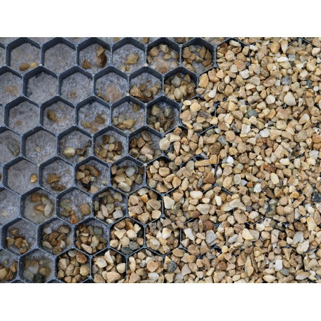 Stabilisateur de gravier en plaque avec géotextile 116x80cm - Jardiprotec